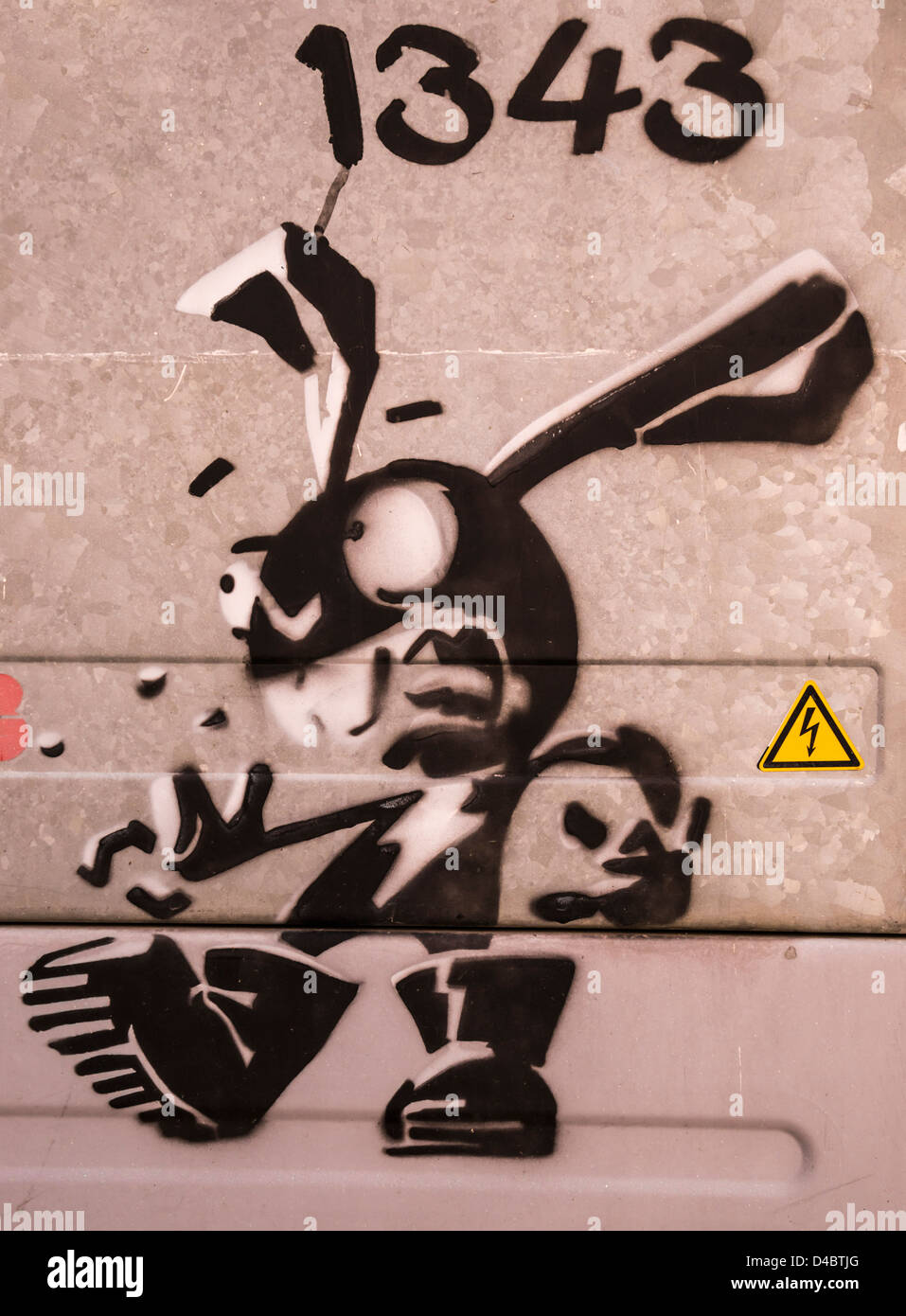 Graffiti made on a electrical box Stock Photo - Alamy