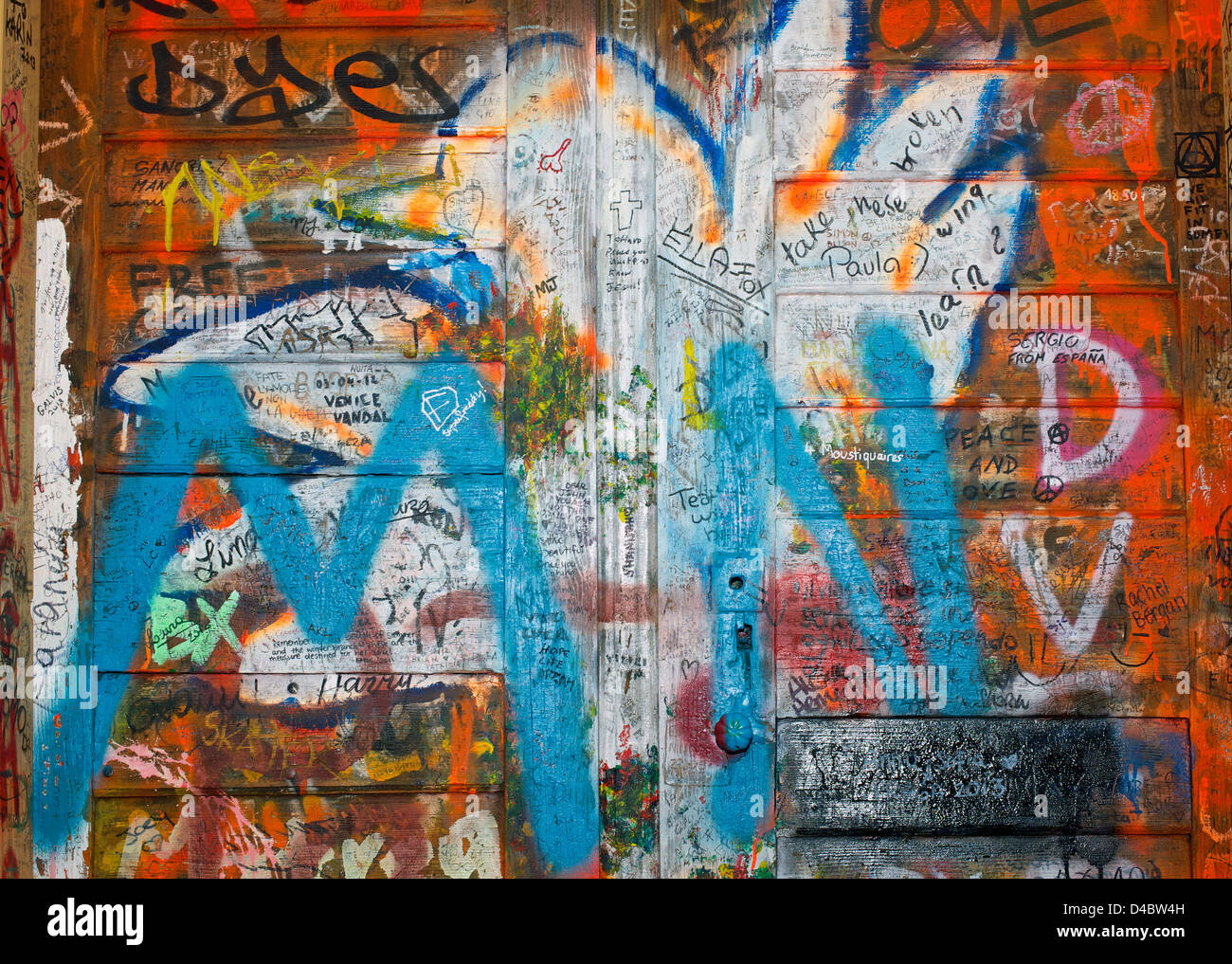 Detail of graffiti painted illegally on public wall Stock Photo - Alamy
