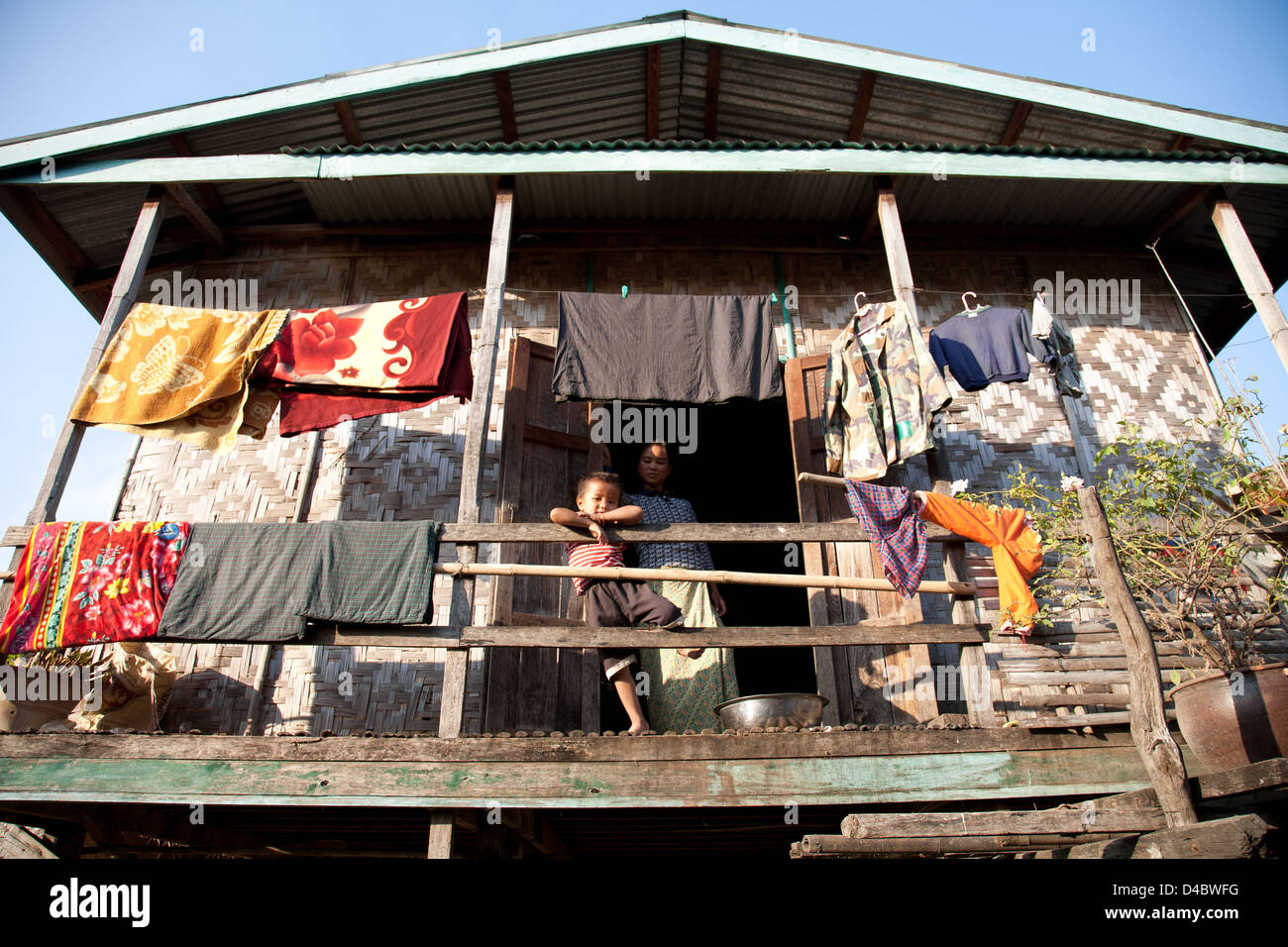 House on Inle Lake Stock Photo - Alamy