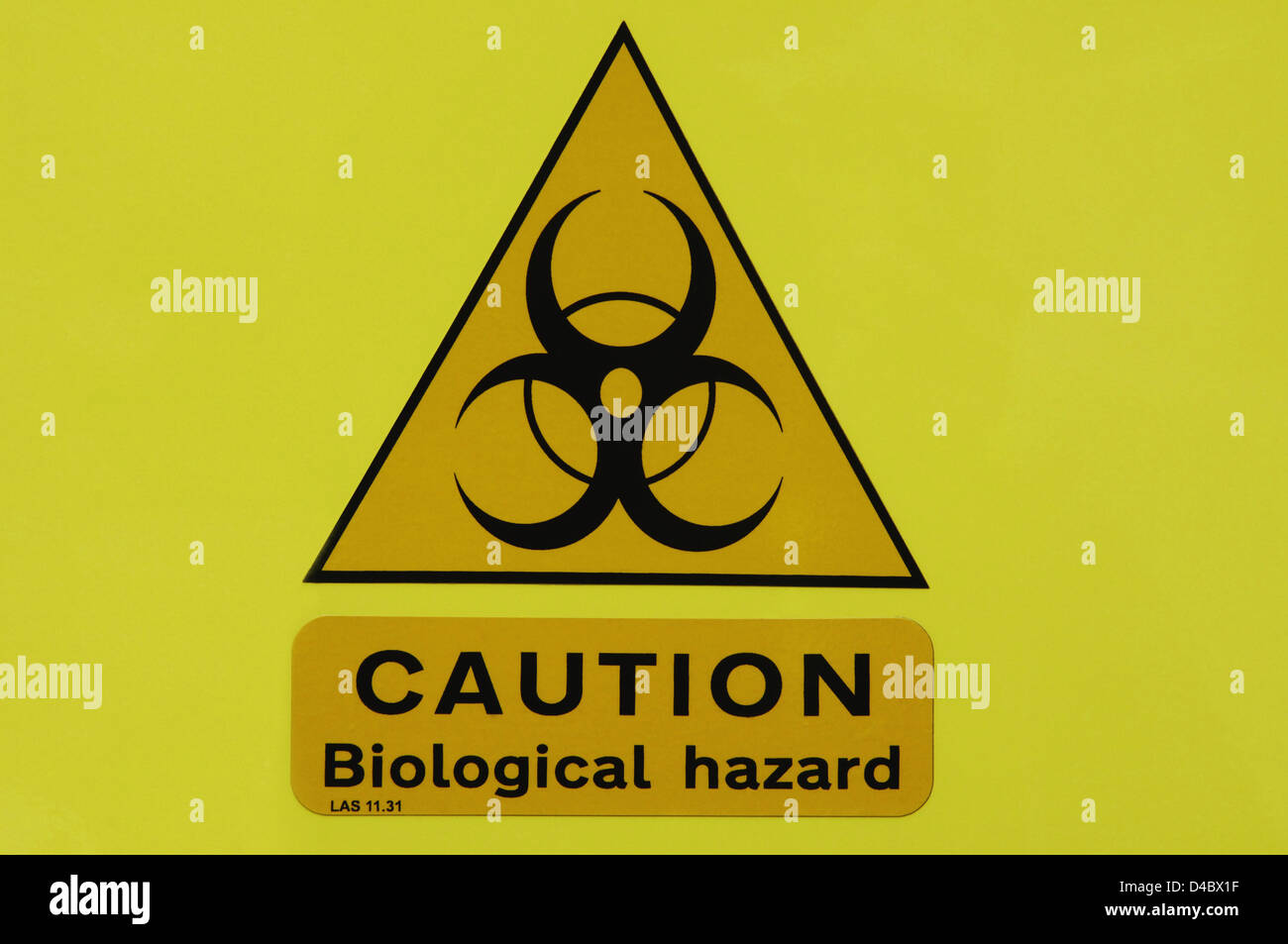 Caution, Biological hazard sign Stock Photo - Alamy