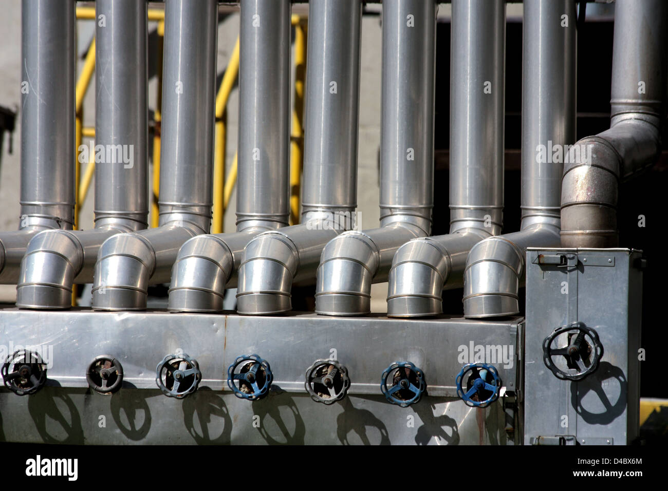 metal silver tube with iron tap Stock Photo - Alamy