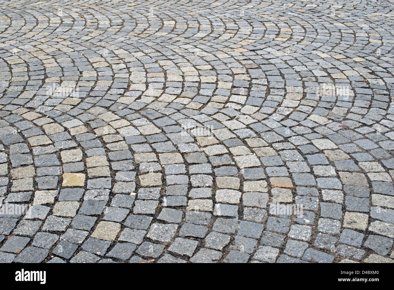 Detail of a cobbled road Stock Photo - Alamy