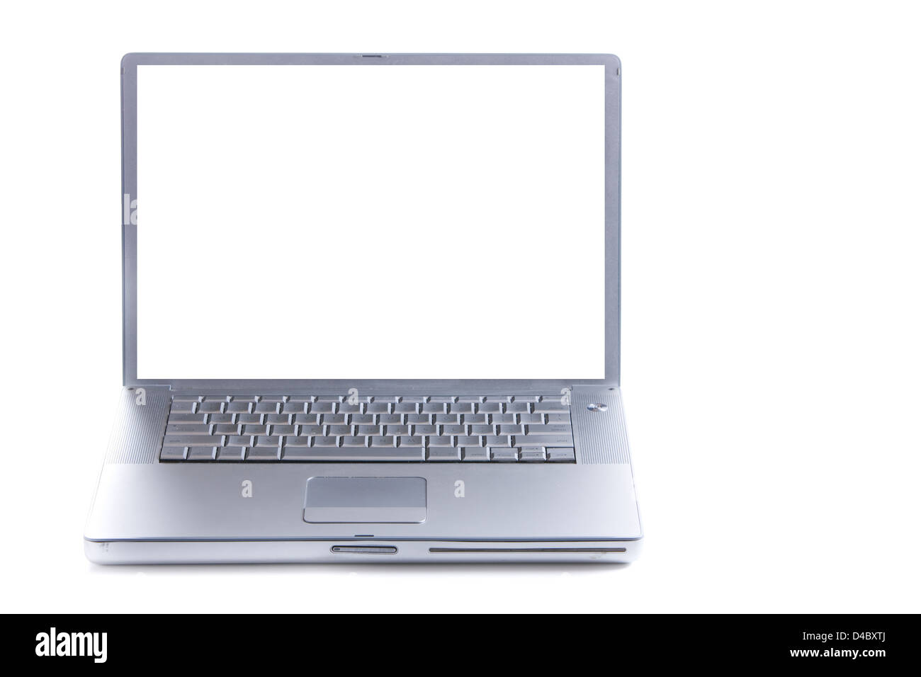 Blank laptop isolated on white in the studio Stock Photo - Alamy