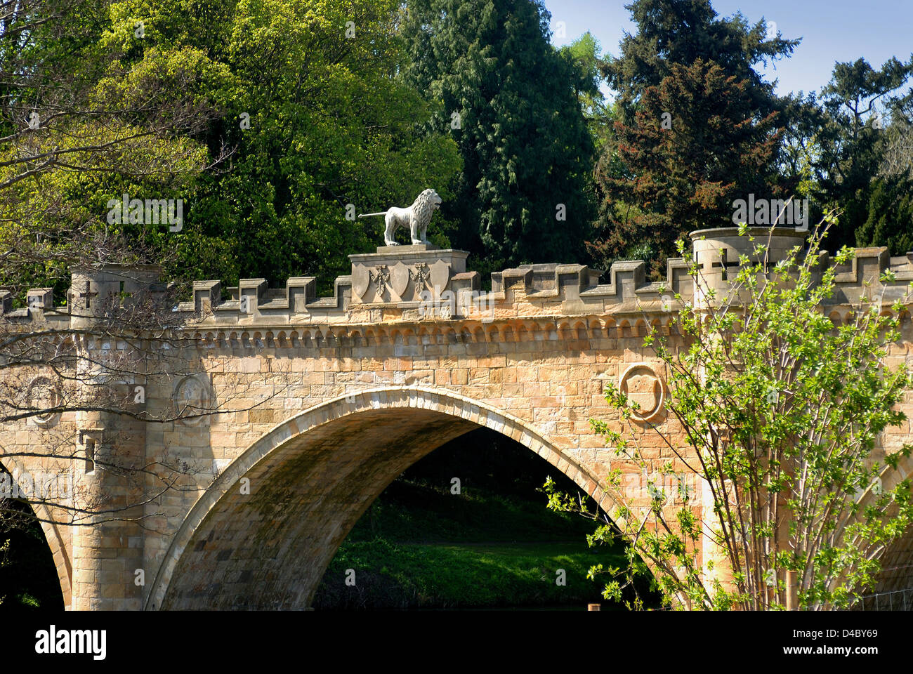 The Lion Bridge, Alnwick Castle Stock Photo - Alamy