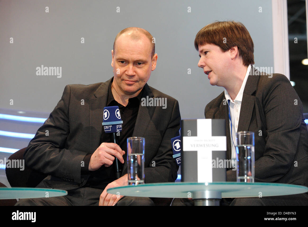 Leipzig, Germany, crime writer Simon Beckett at the Leipzig Book Fair ...
