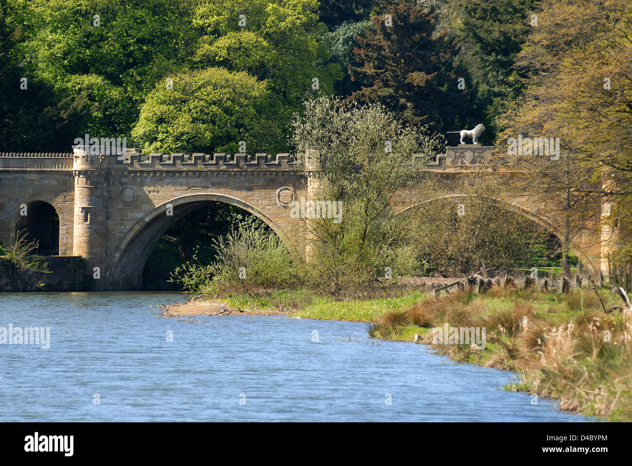 Lion bridge river aln hi-res stock photography and images - Alamy