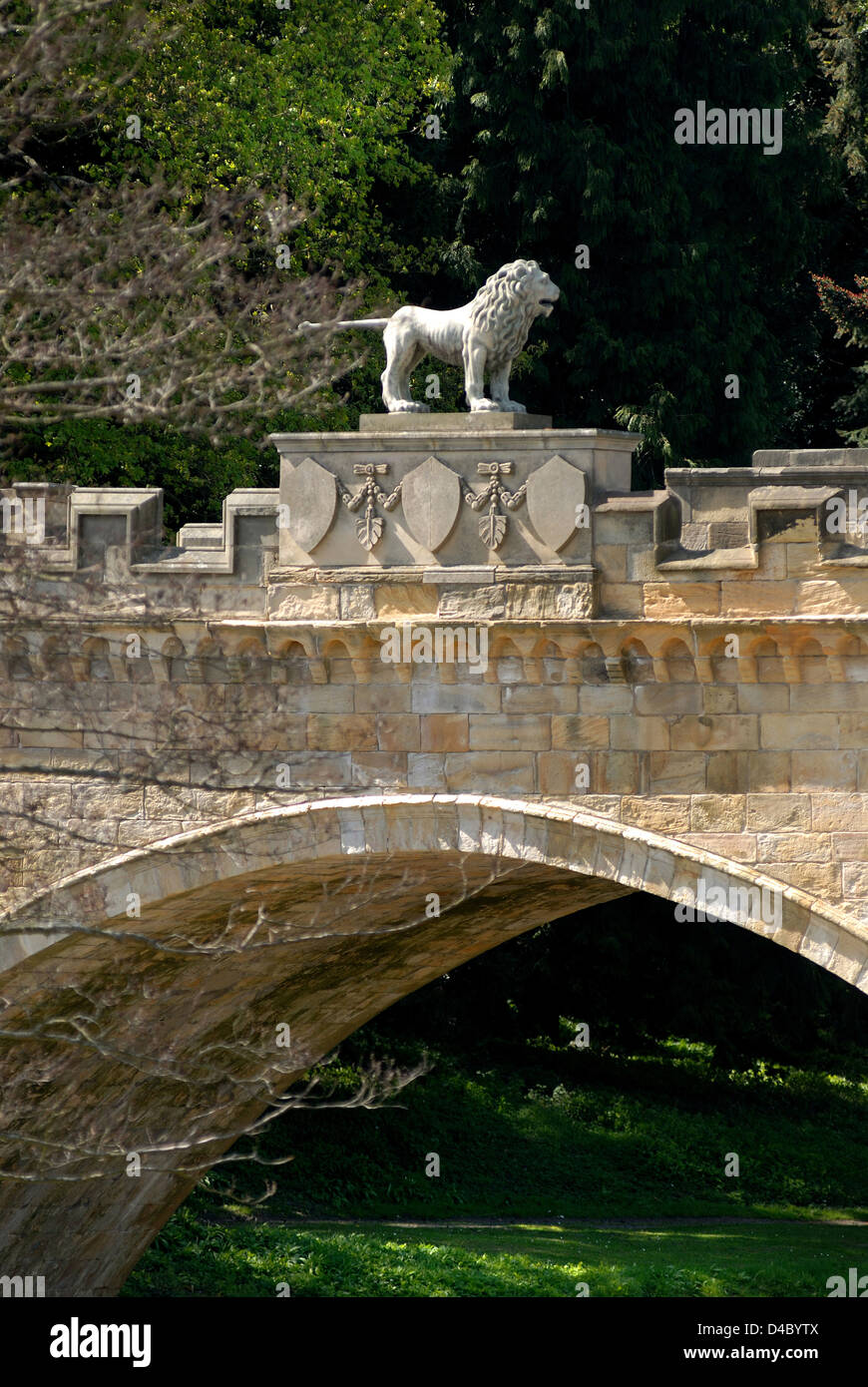 The Lion Bridge, Alnwick Castle Stock Photo - Alamy