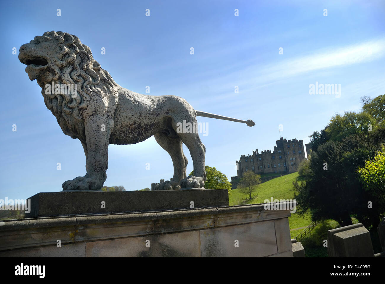 The Lion Bridge, Alnwick Castle Stock Photo - Alamy