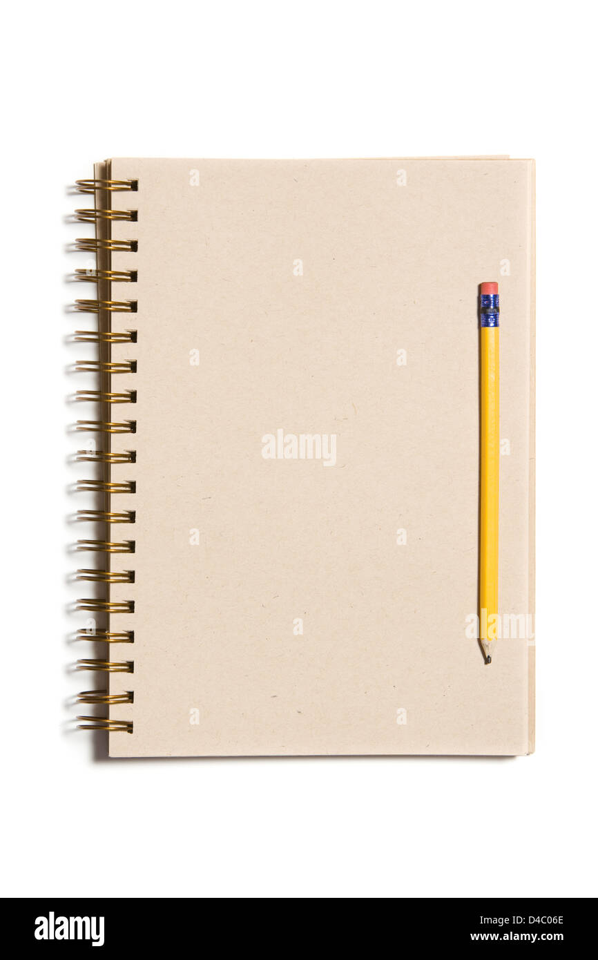 Organic paper notebook isolated on white in the studio Stock Photo - Alamy