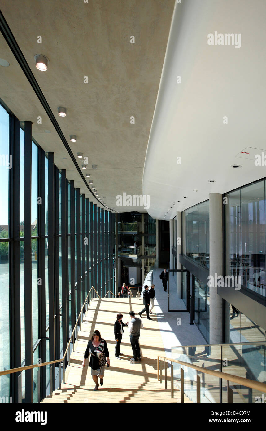 Leipzig, Germany, the staircase in the German National Library Stock ...
