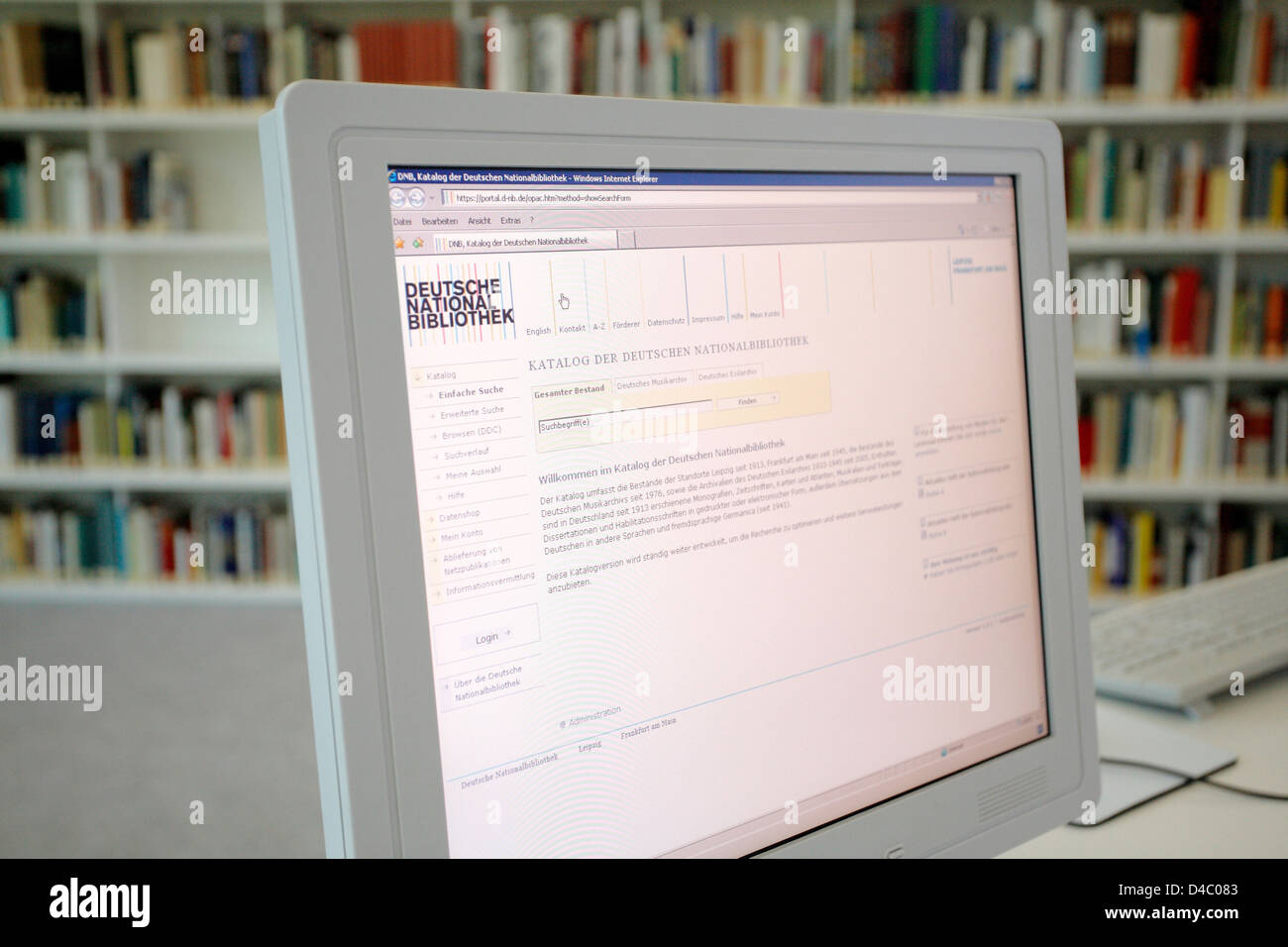 Leipzig, Germany, computers for research in the German National Library ...
