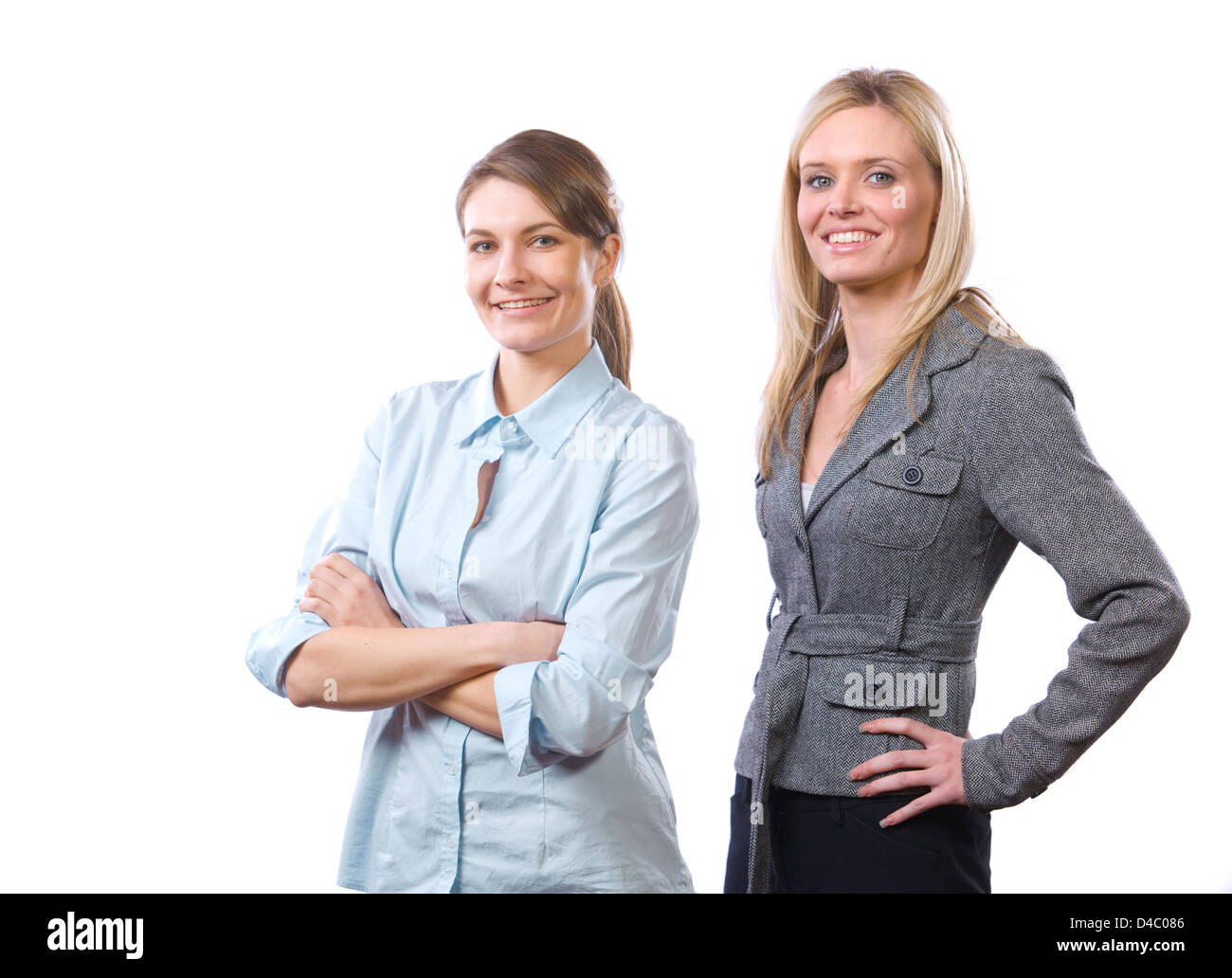 Female business team isolated on white in the studio Stock Photo - Alamy
