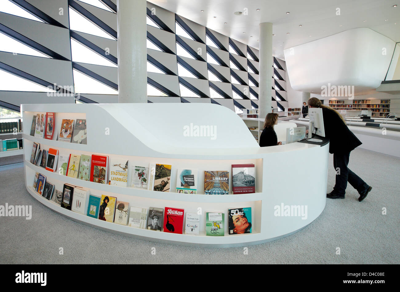 Leipzig, Germany, the new Lesessal the German National Library Stock ...