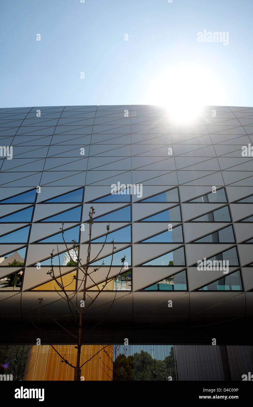 Leipzig, Germany, Exterior wall of the extension of the National ...