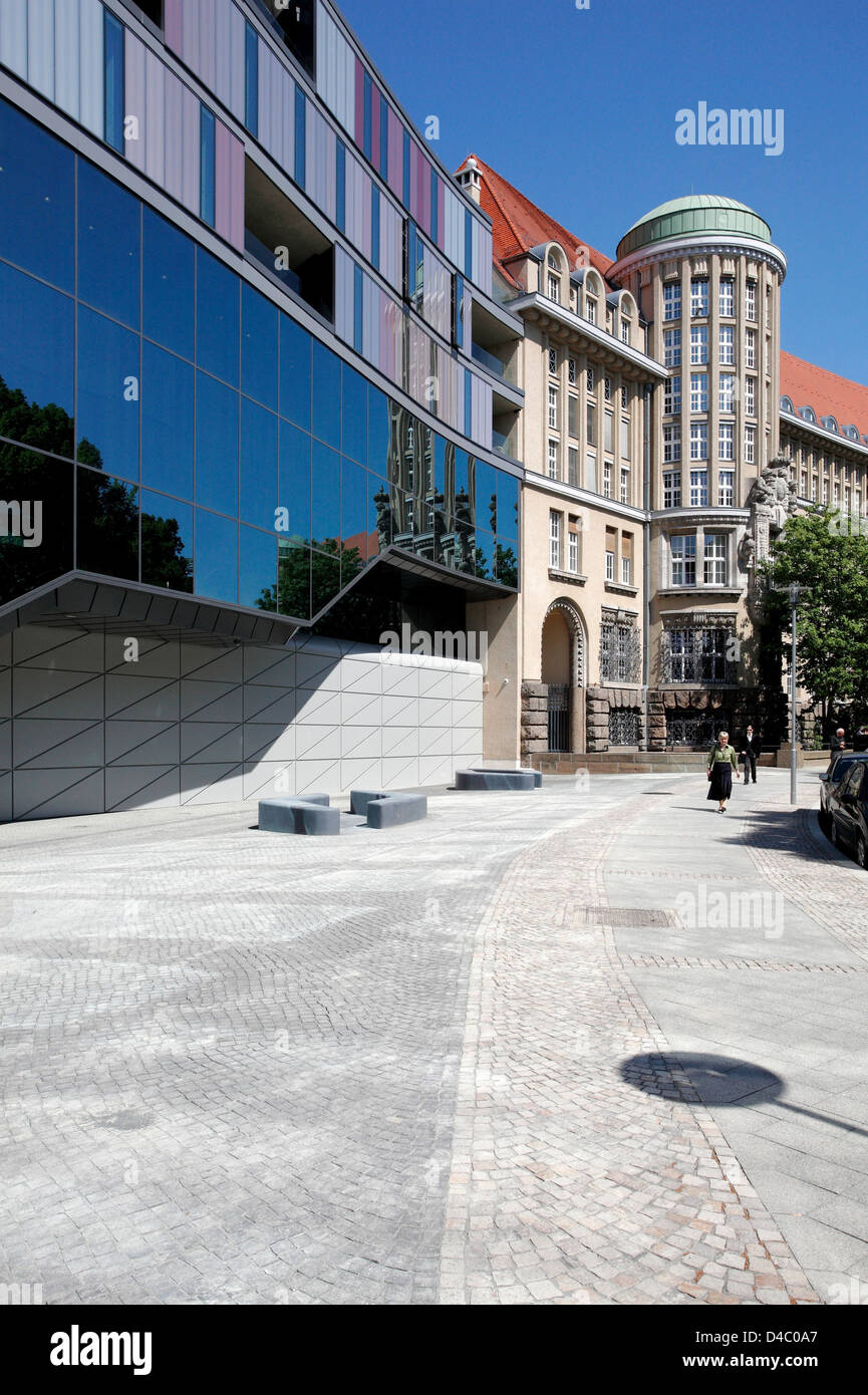 Leipzig, Germany, Exterior wall of the German National Library Stock ...