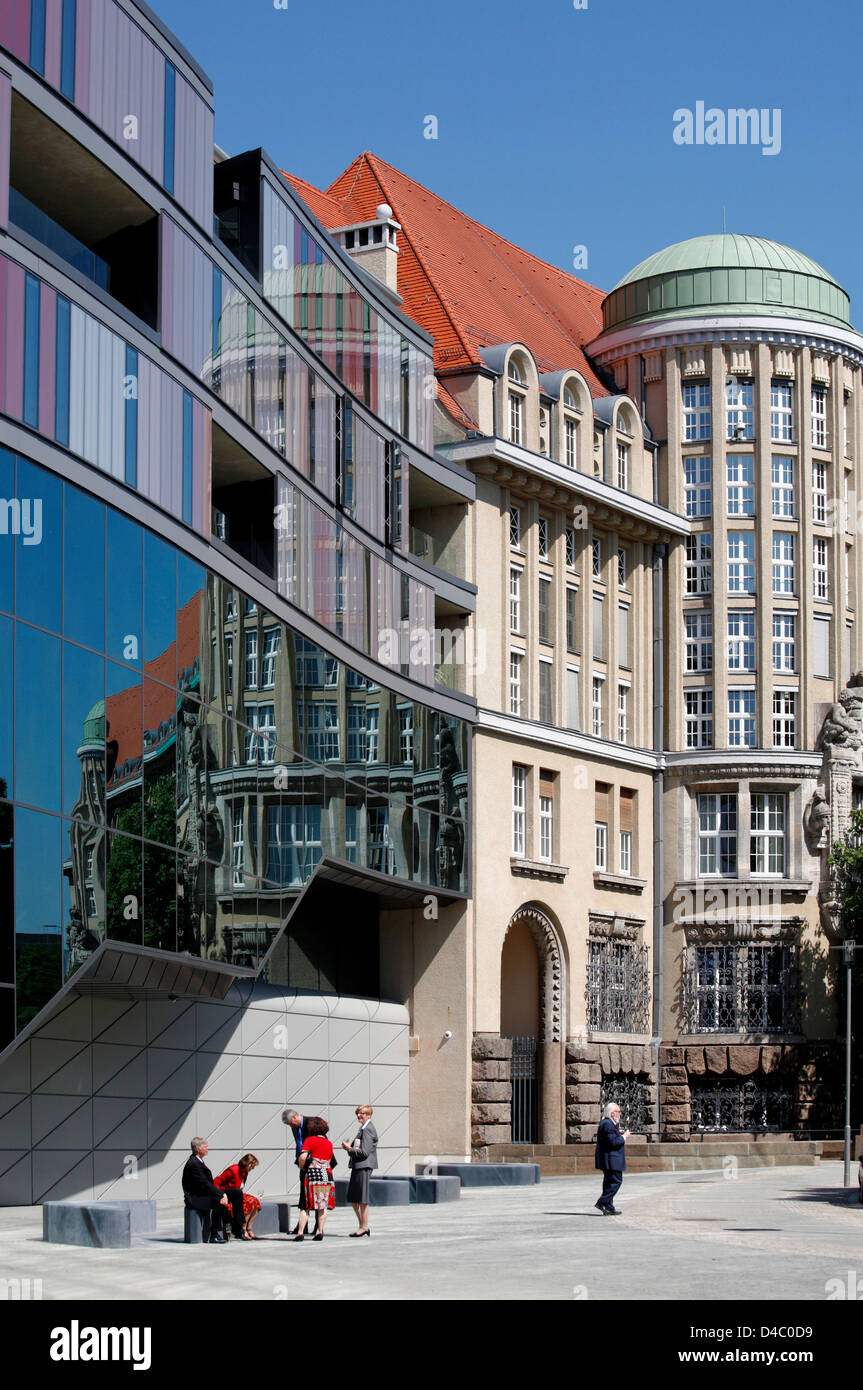 Leipzig, Germany, Exterior wall of the German National Library Stock ...