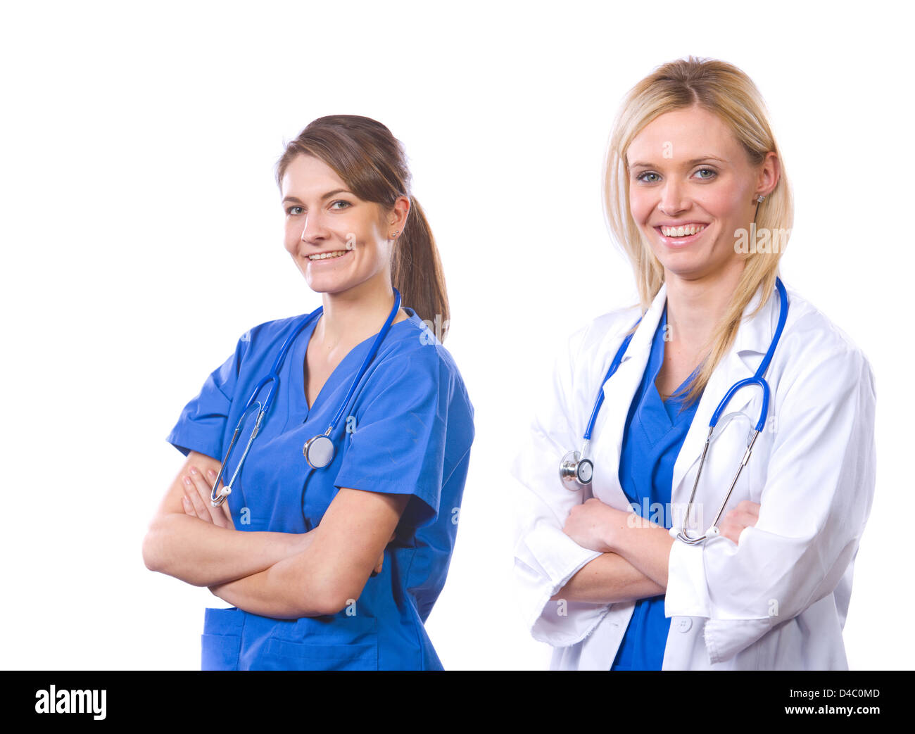 Female medical team isolated on white in the studio Stock Photo - Alamy