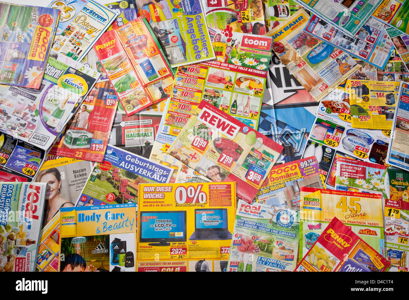 Hamburg, Germany, lots of leaflets Stock Photo - Alamy