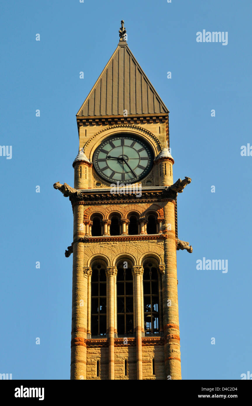 Old City Hall with clock tower and court of justice Toronto Ontario ...