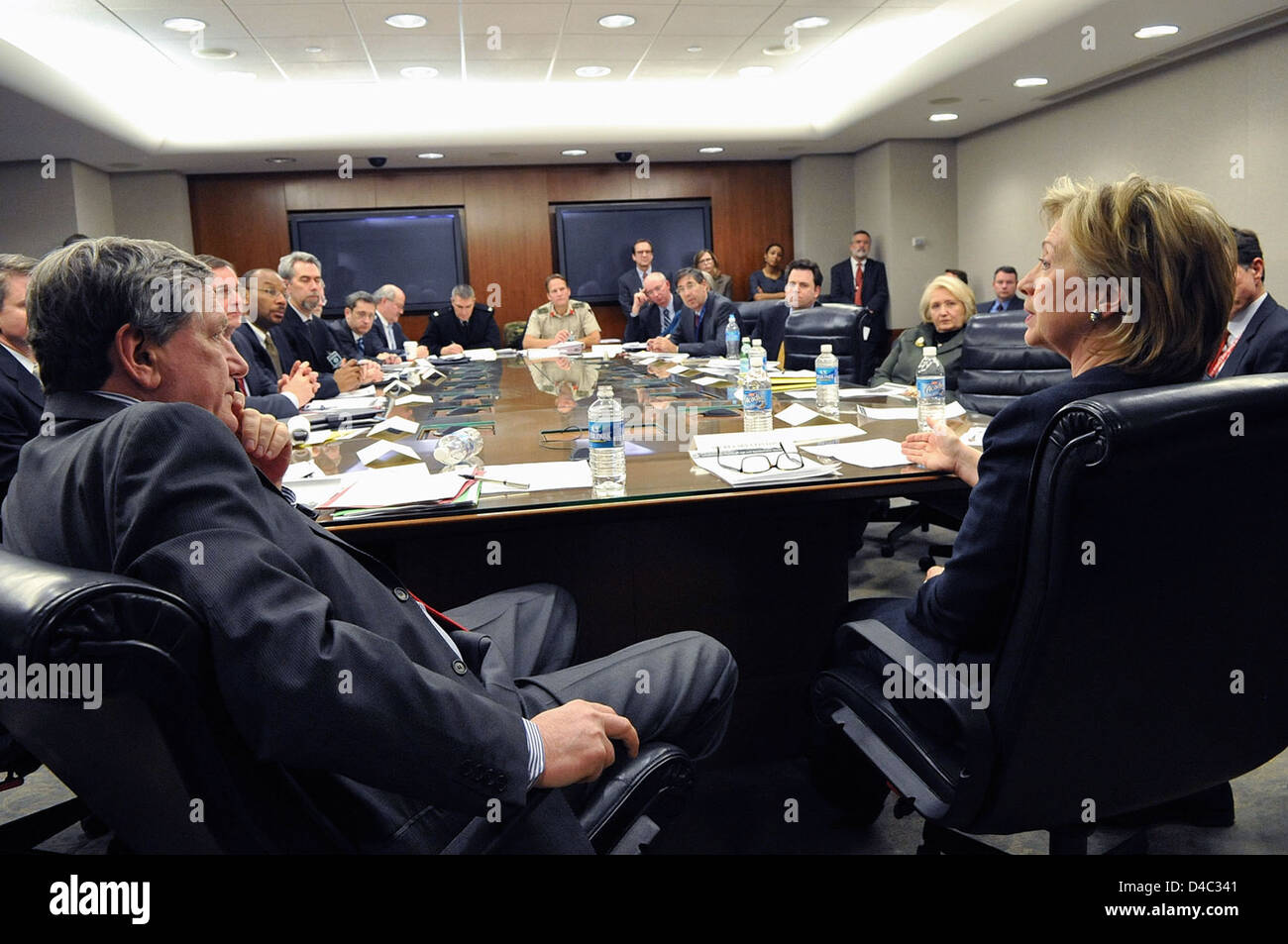Secretary Clinton Attends Weekly "SRAP" Meeting Stock Photo - Alamy