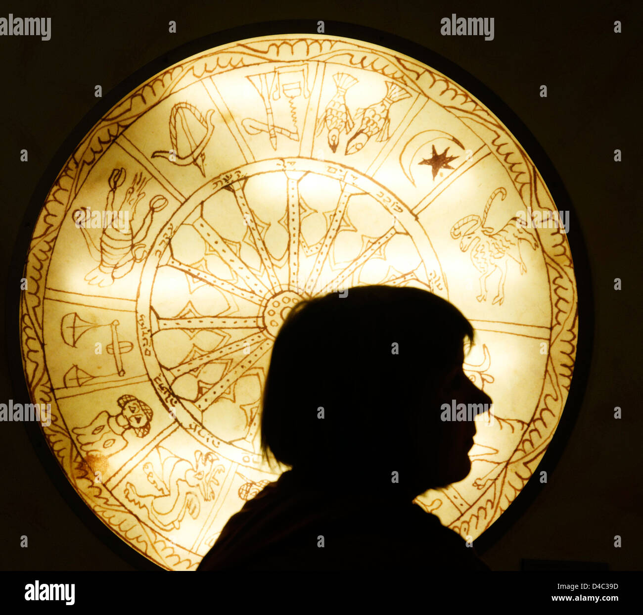 A jewish Signs of the Zodiac in the Jewish Museum, Berlin Stock Photo ...
