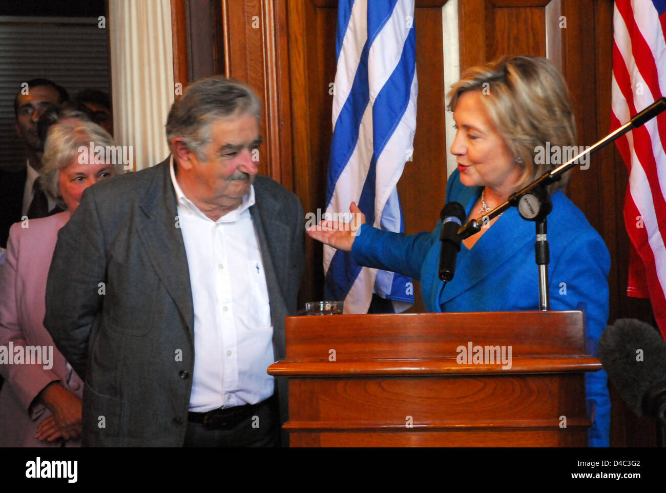 Secretary Clinton Delivers Statement Stock Photo - Alamy