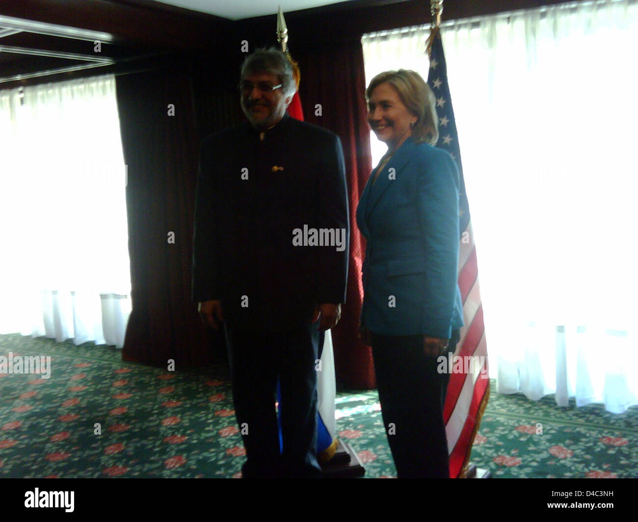 Secretary Clinton Meets With President Fernando Lugo of Paraguay Stock ...