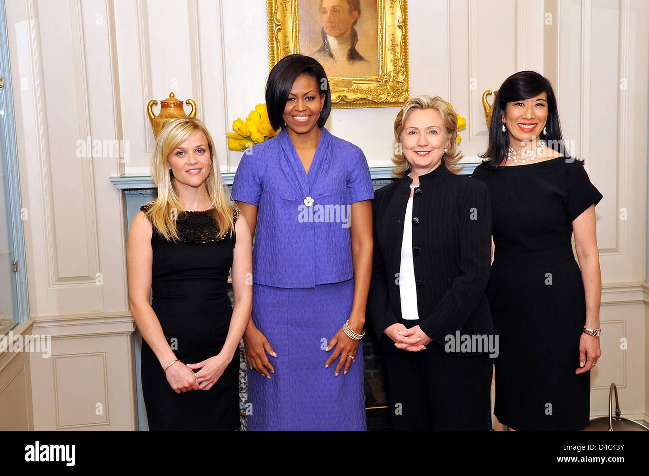 Secretary Clinton With First Lady Michelle Obama, Reese Witherspoon and ...