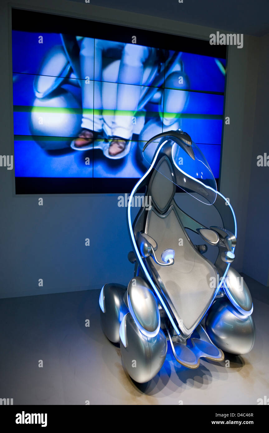 An "iUnit Personal Transportation Module" on display at the Toyota ...