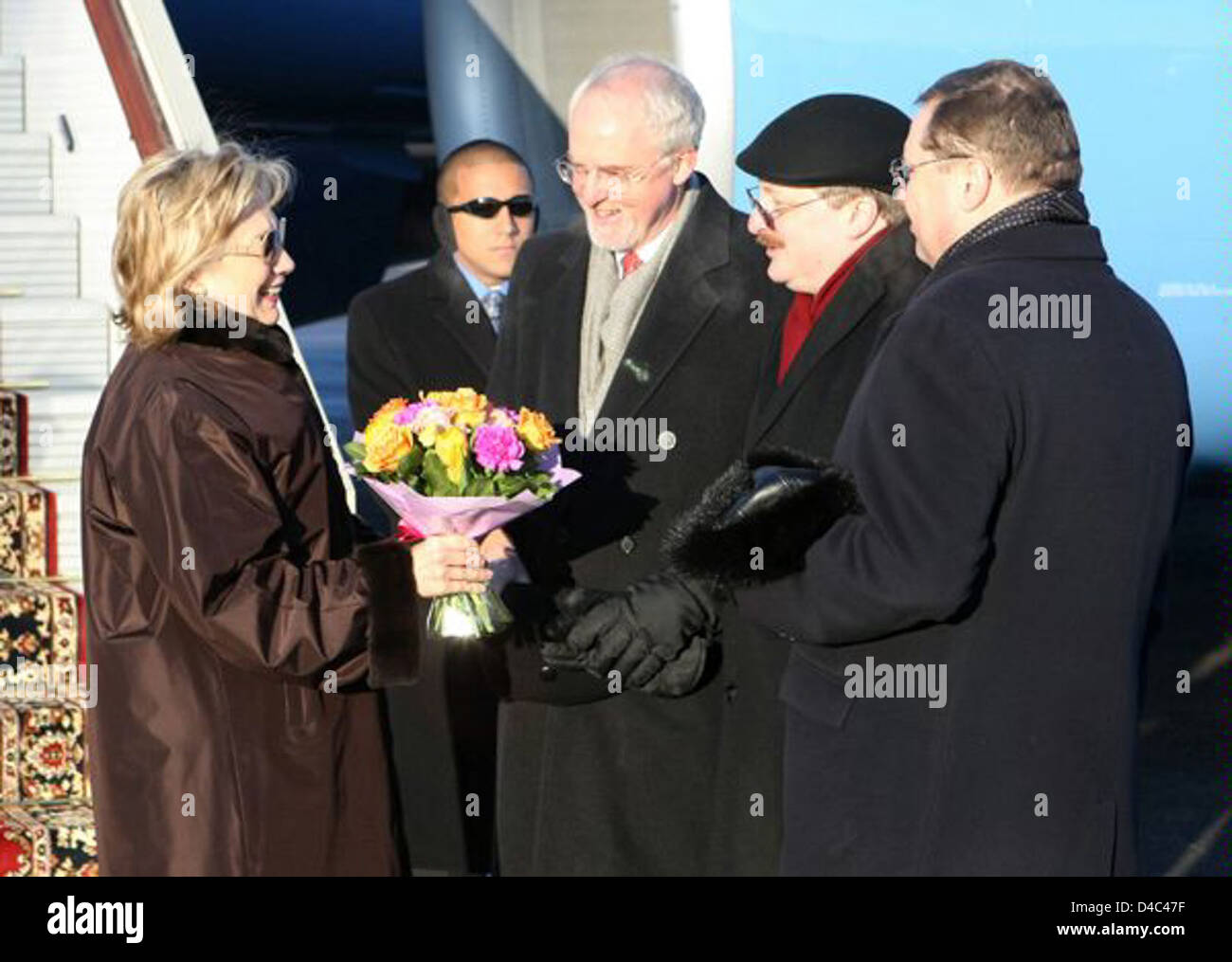 Secretary Clinton Arrives in Moscow Stock Photo - Alamy
