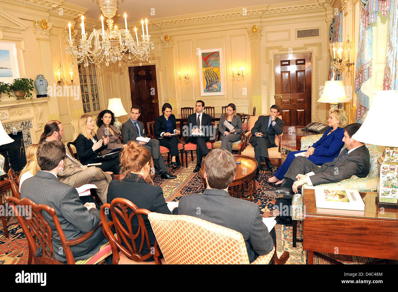 Secretary Meets With New Media Team Stock Photo - Alamy