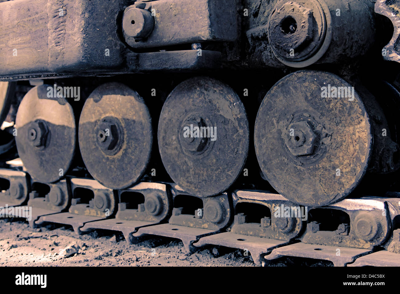 Close up of a Excavator bulldozer Stock Photo - Alamy