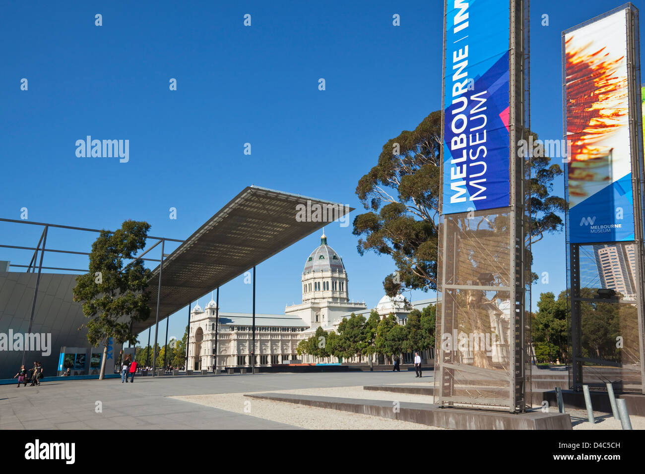 The Royal Exhibition Building, next to the Melbourne Museum in Carlton ...