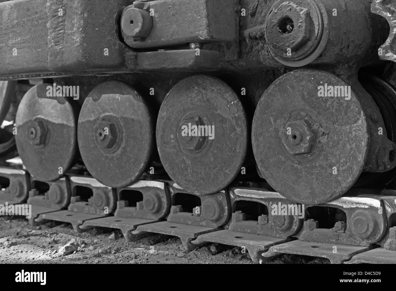 Close up of a Excavator bulldozer Stock Photo - Alamy