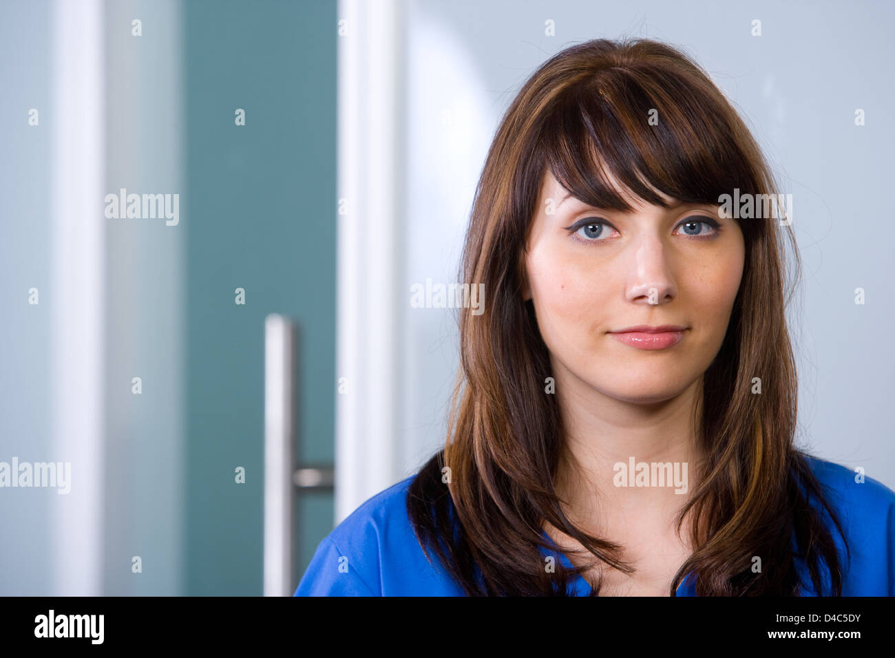 Female Nurse portrait in a modern Hospital Stock Photo - Alamy