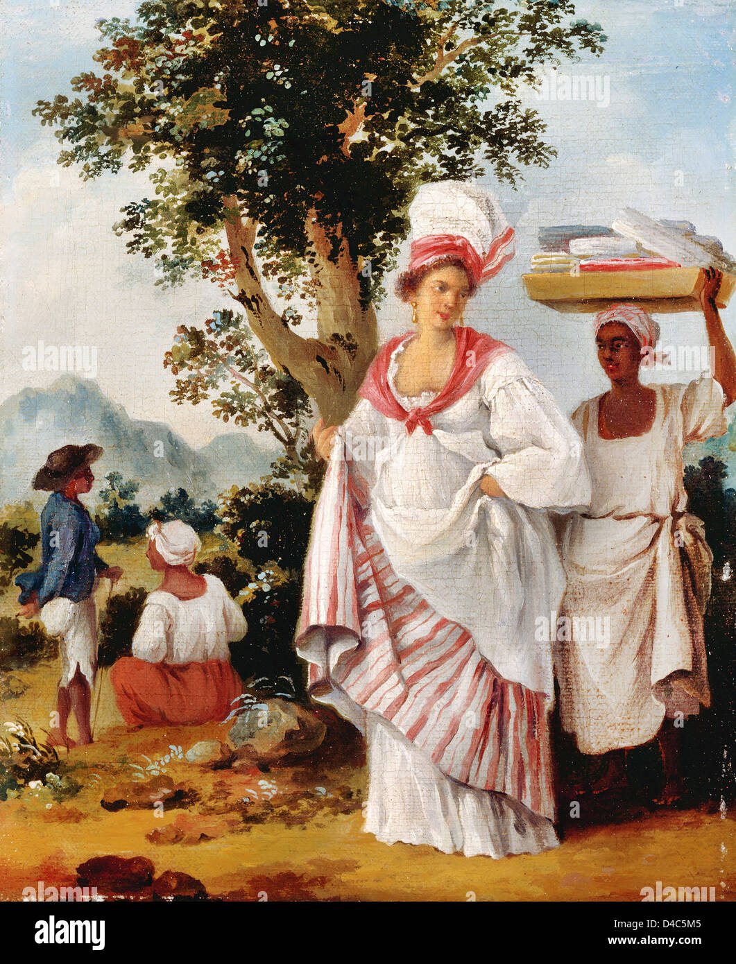 Agostino Brunias, West Indian Creole woman, with her Black Servant ...