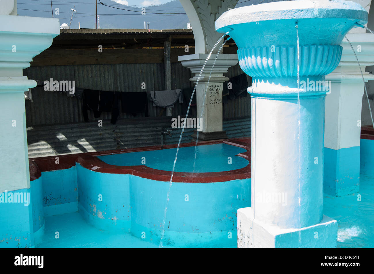 Guatemala public laundry pools Stock Photo - Alamy