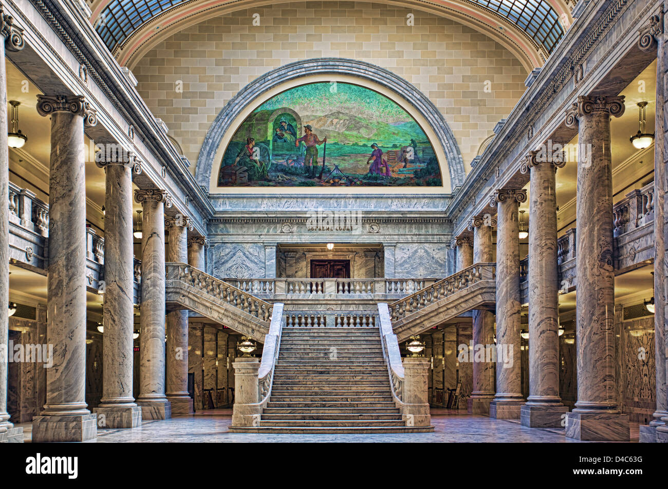 Utah State Capital Supreme Court stairs. Utah State capital building ...