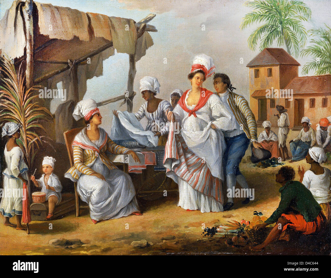 Agostino Brunias, Market Day, Roseau, Dominica. Circa 1780 Oil on ...
