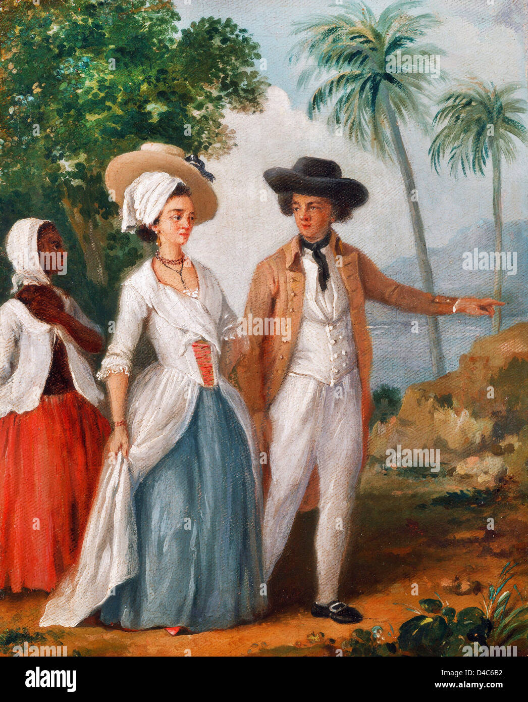 Agostino Brunias, Planter and his Wife, with a Servant. Circa 1780 Oil ...