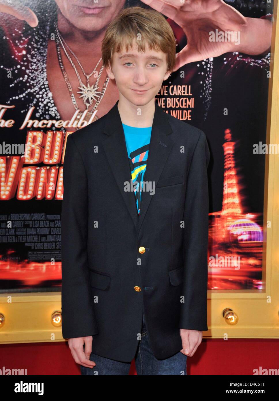 Los Angeles, California, USA. 11th March 2013. Luke Vanek at arrivals for THE INCREDIBLE BURT ...