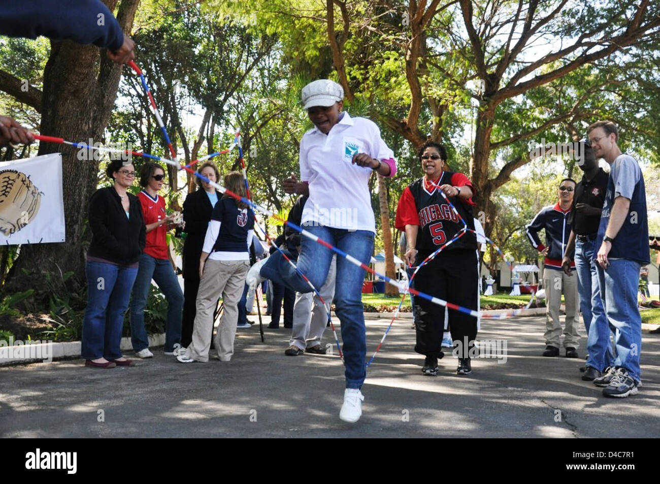 Americans and Zambians Compete in a Double Dutch Contest Stock Photo ...