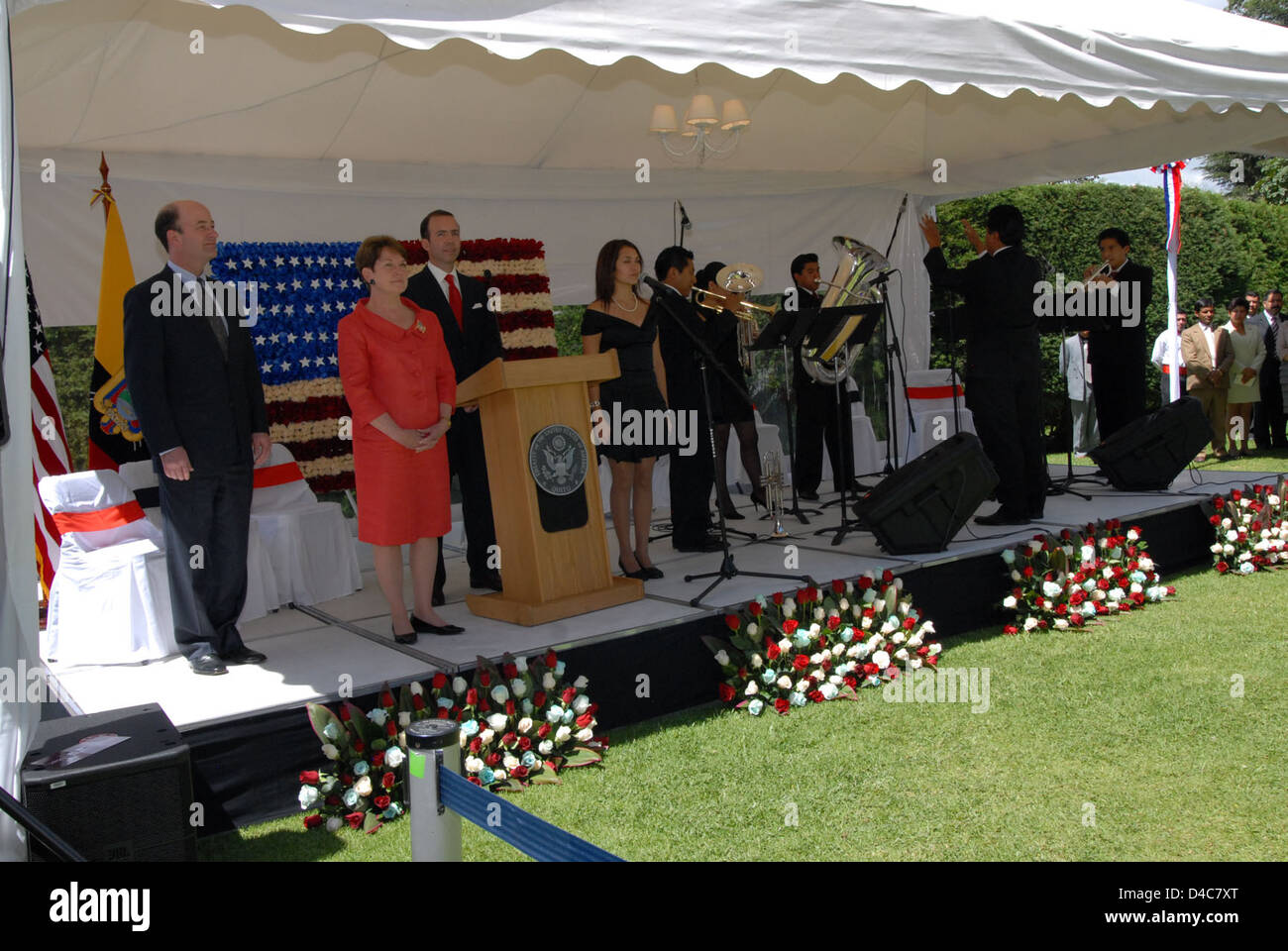July 4th Celebration at U.S. Embassy in Ecuador Stock Photo - Alamy