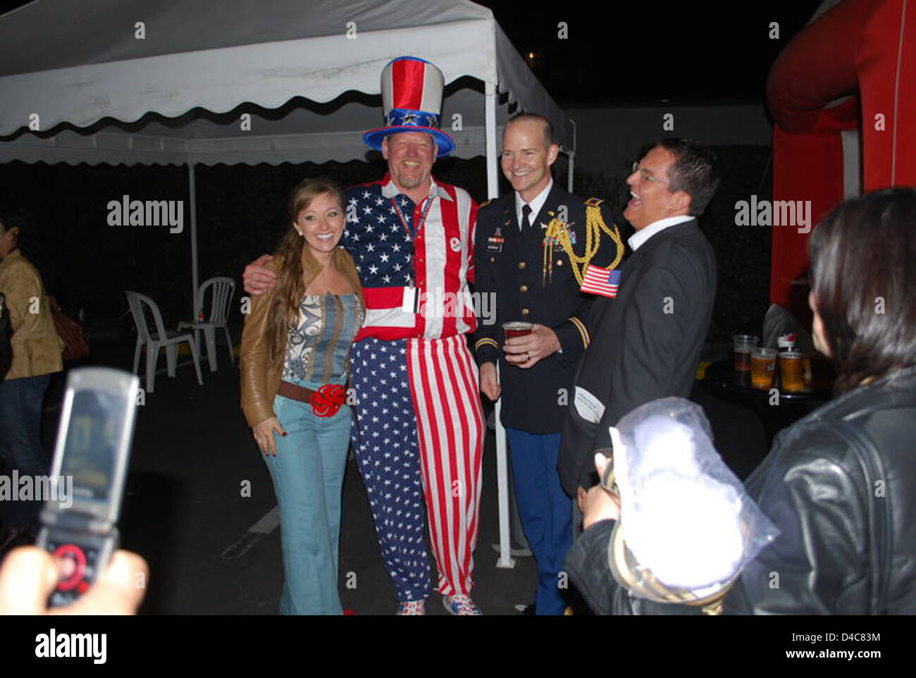 Uncle Sam Poses for a Photo With Friends Stock Photo - Alamy