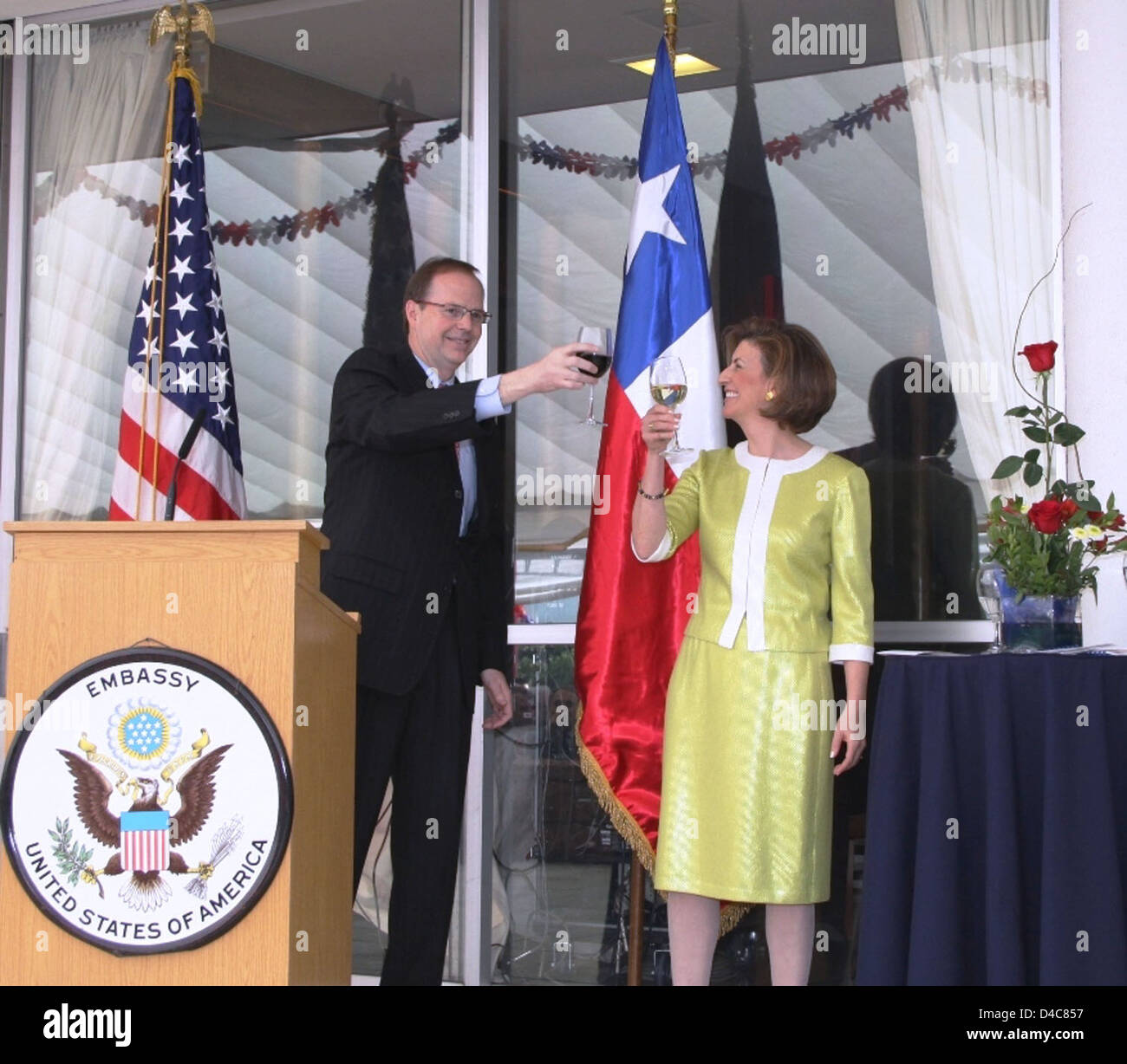Ambassador Simons and His Wife Victoria Cardenas Simons Toast to the ...