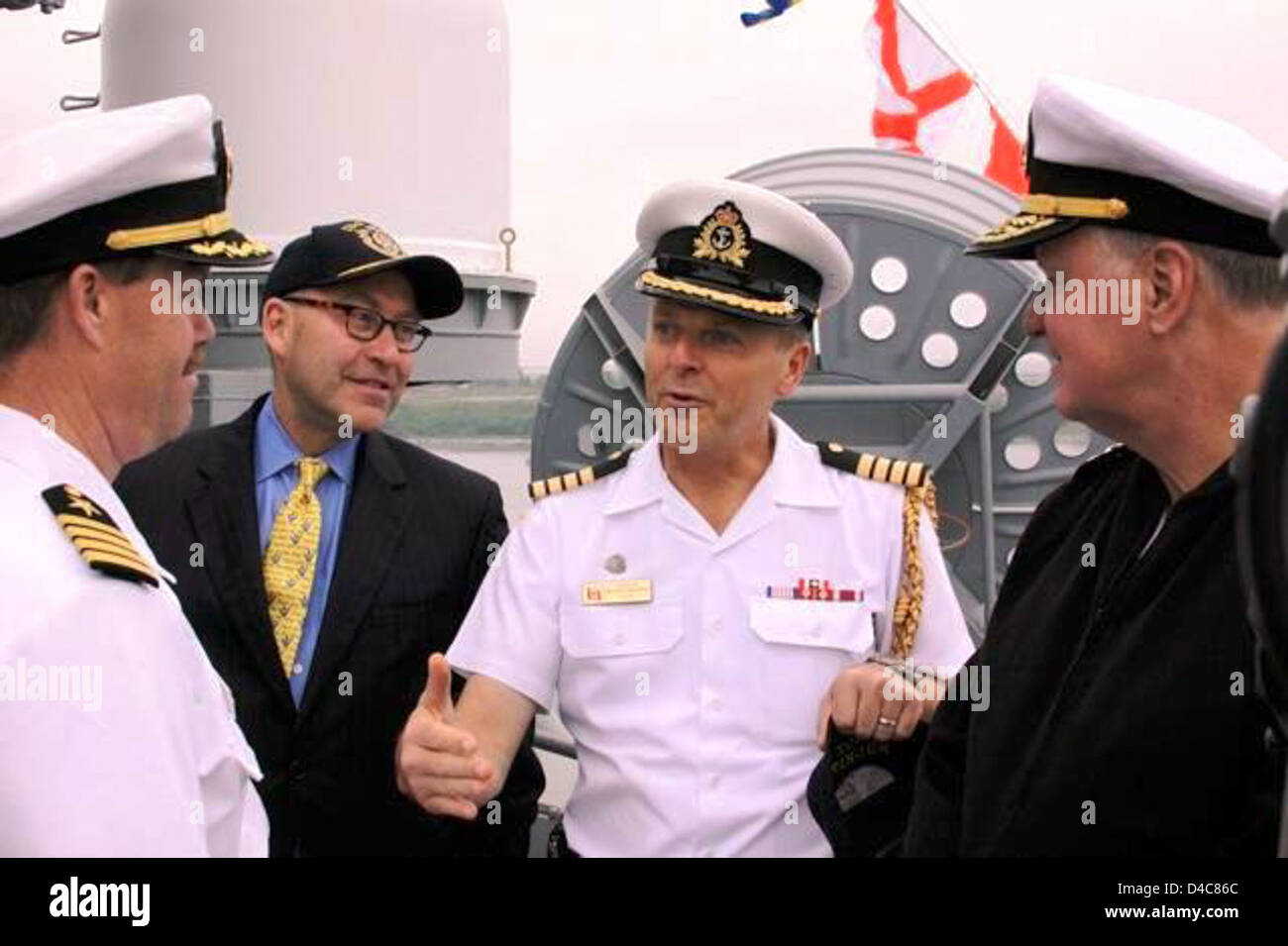 U.S. Naval Attache Jrdon, CNO Admiral Roughead, Canadian Naval Attache ...