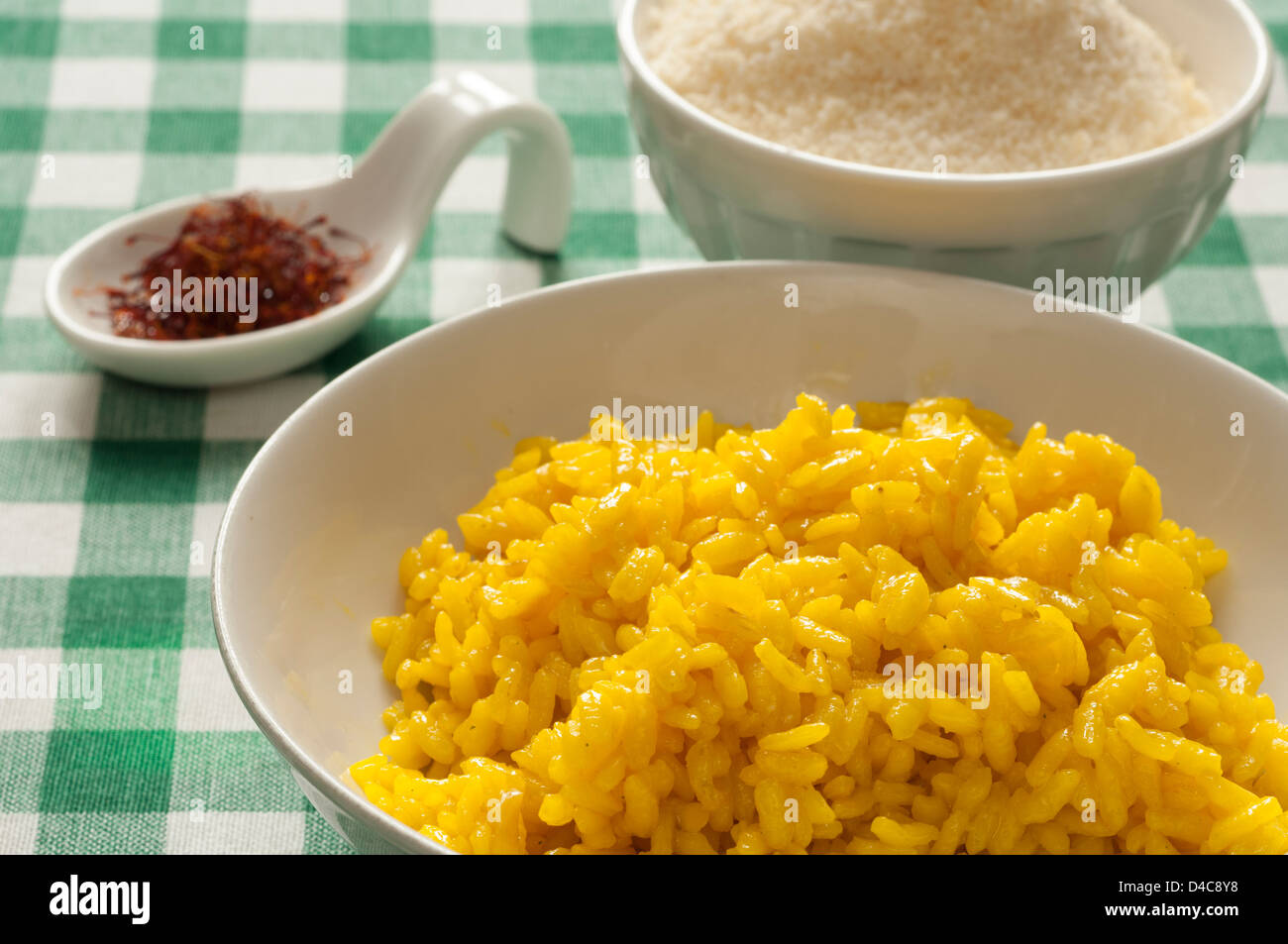 Close-up view of typical homemade Italian Milanese Risotto Stock Photo ...