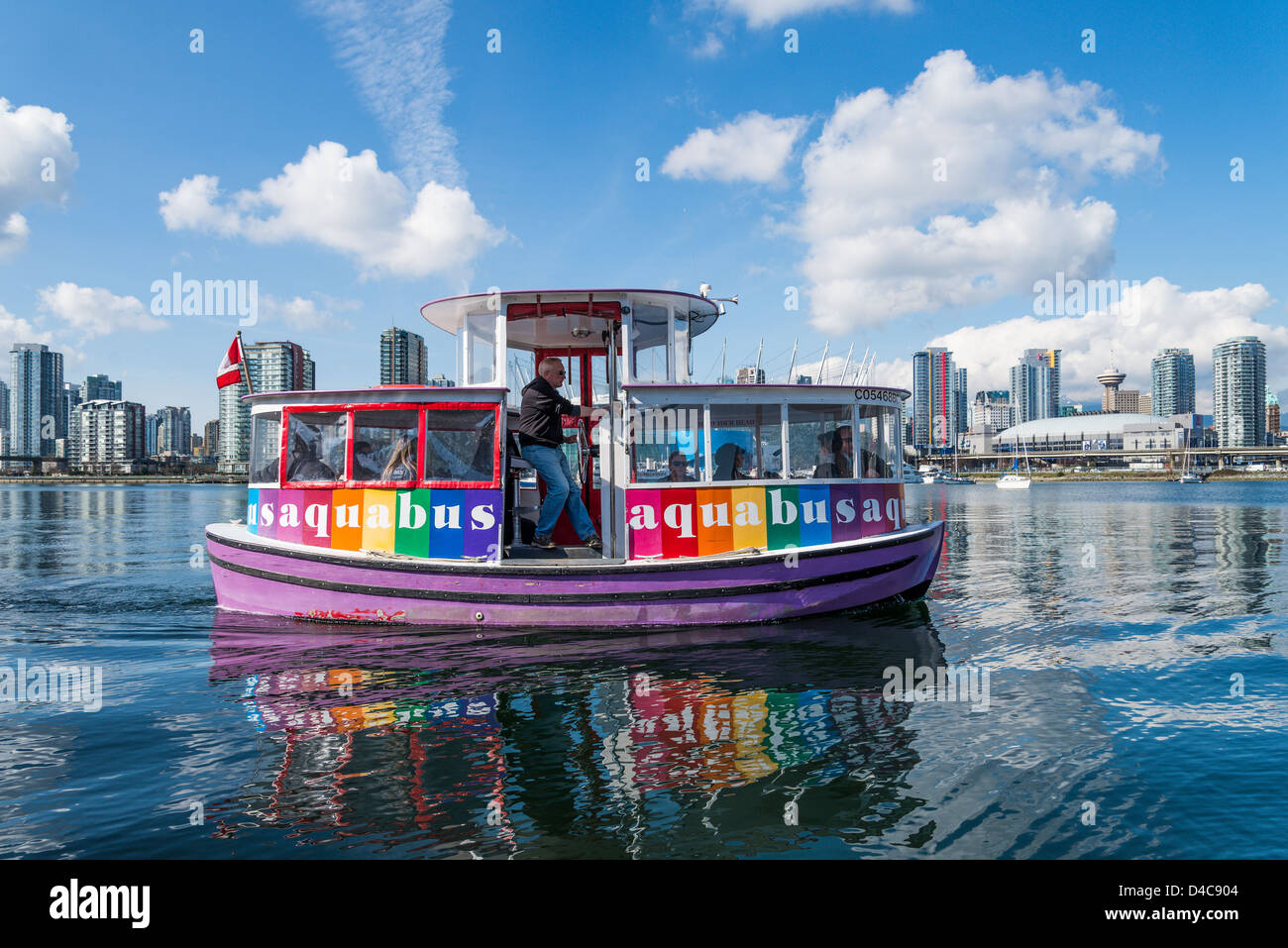 Aquabus ferry, False Creek, Vancouver, British Columbia, Canada Stock ...