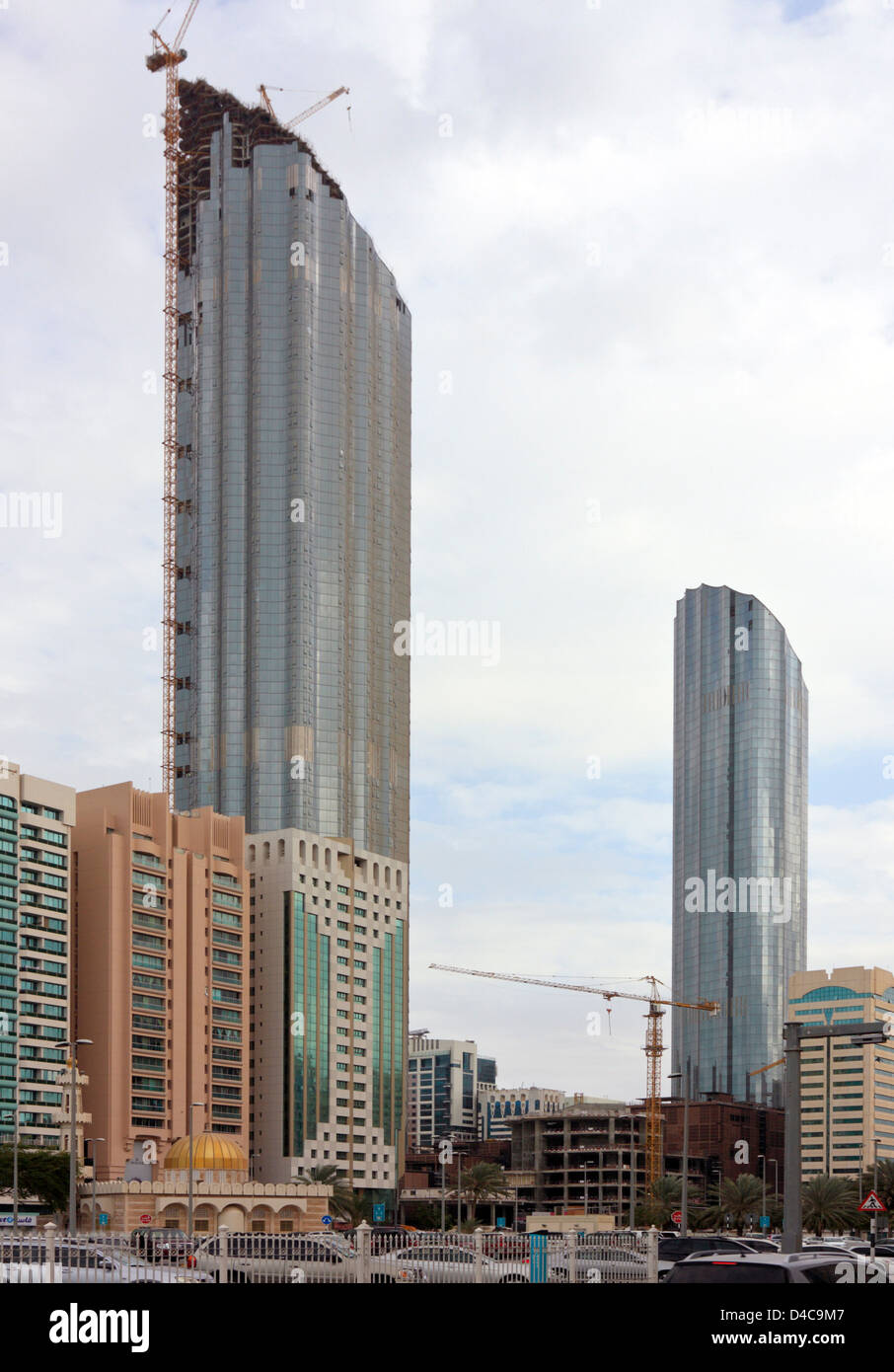 Modern high rise buildings at the Ittihad Square of Abu Dhabi, UAE ...