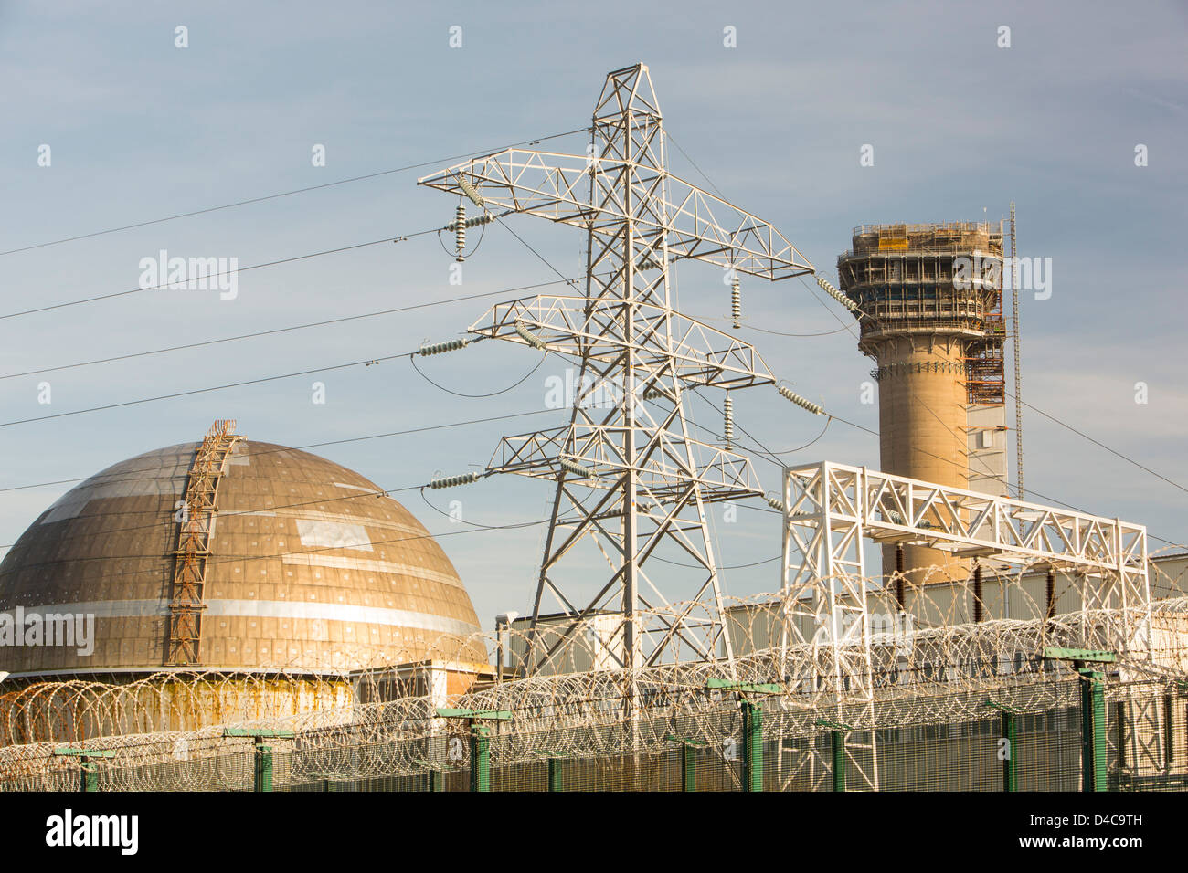 The capped off nuclear reactor following a disastrous fire in October ...